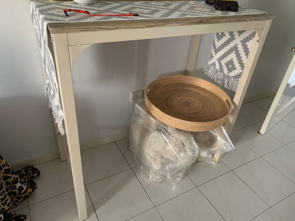 SSF Tall Console Steel Table and Stool Set, Furniture & Home Living ...