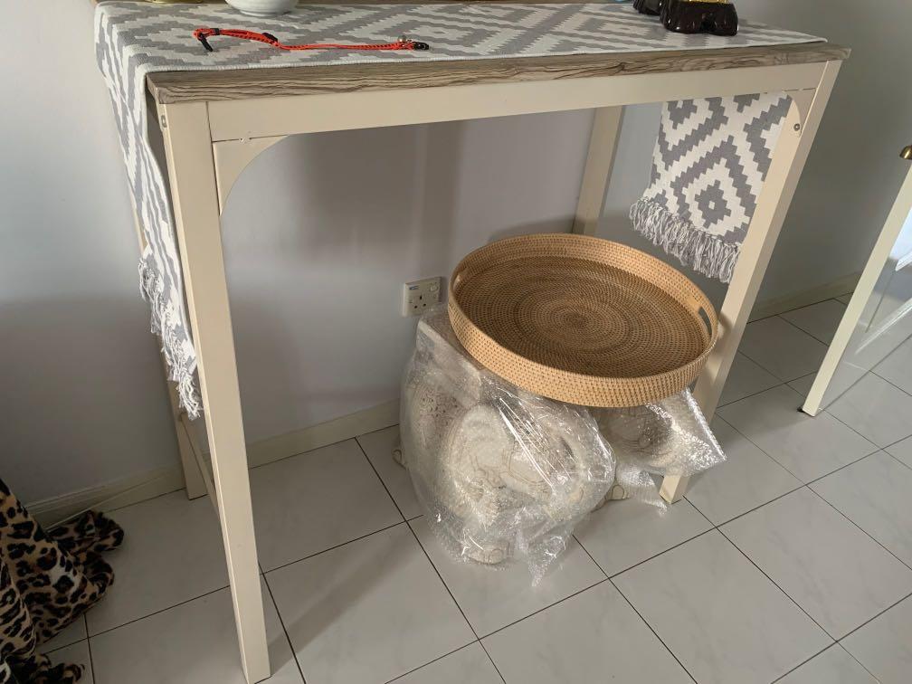 SSF Tall Console Steel Table and Stool Set, Furniture & Home Living ...