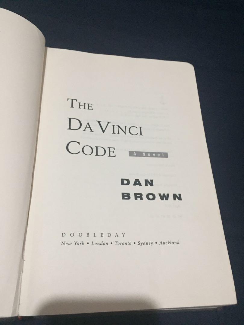 The Da Vinci Code- hardcover- NO DUST COVER, Hobbies & Toys, Books ...