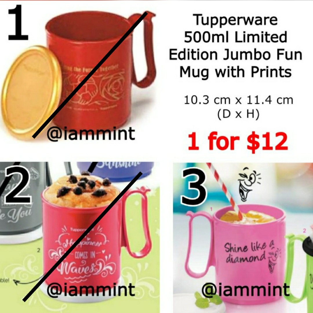 Tupperware 500 ml Microwavable/ Microwave Safe Reheatable Jumbo Mug ...