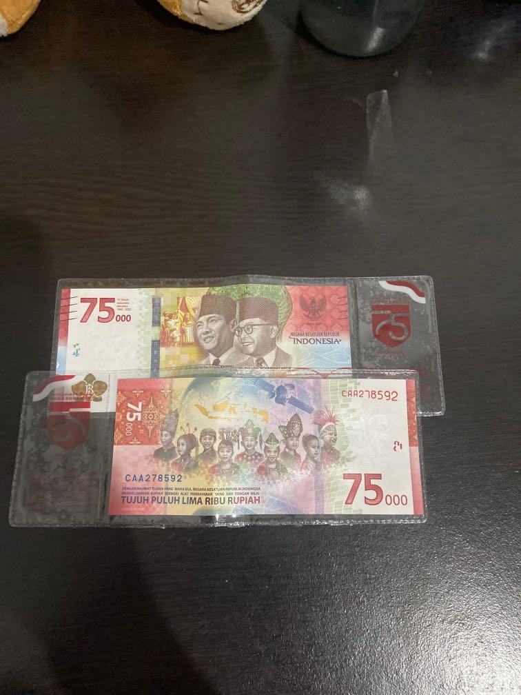 Uang 75 ribu, Antik, Pajangan di Carousell