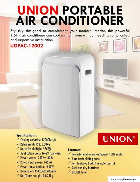 UNION PORTABLE AIRCON 1.5HP, TV & Home Appliances, Air Conditioning and ...