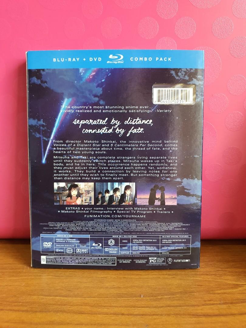 USA Blu Ray - Your Name (Kimi no na wa, FUNimation, Makoto Shinkai ...
