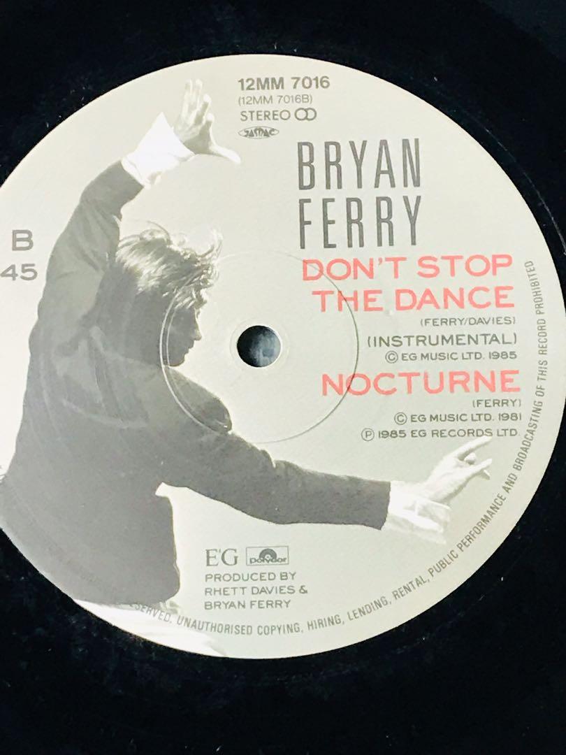 Vinyl Record - Bryan Ferry - Don’t Stop The Dance - 12” Single, Hobbies ...
