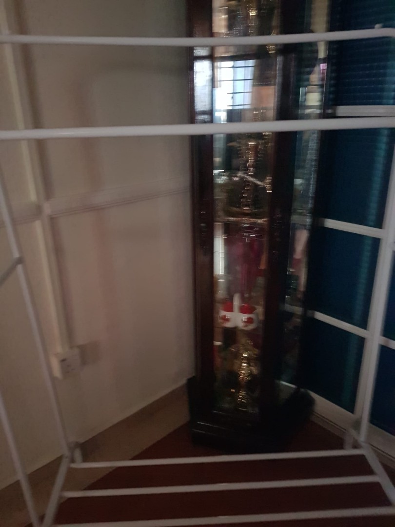 White laundry rack clothes rack hanging clothes used, Furniture & Home ...