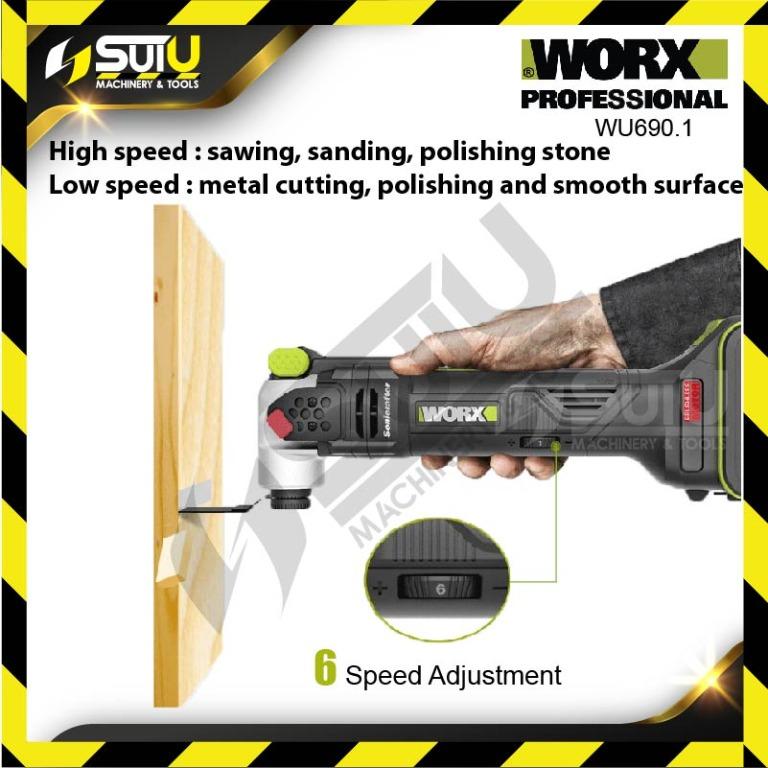 WORX WU690.1 20V Brushless Cordless Universal Hype lock Oscillating ...