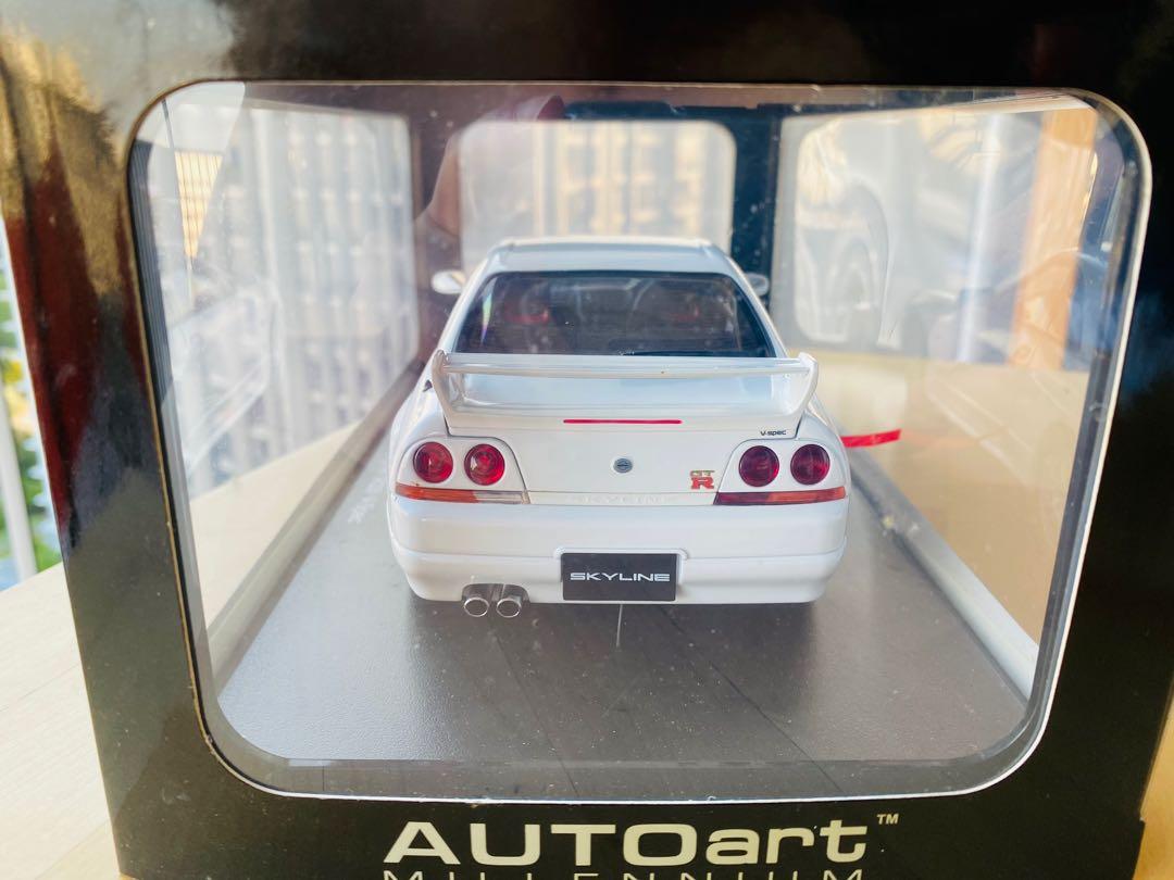 1/18 AUTOart Nissan Skyline GT-R R33 V-Spec (White) AA77322, Hobbies ...