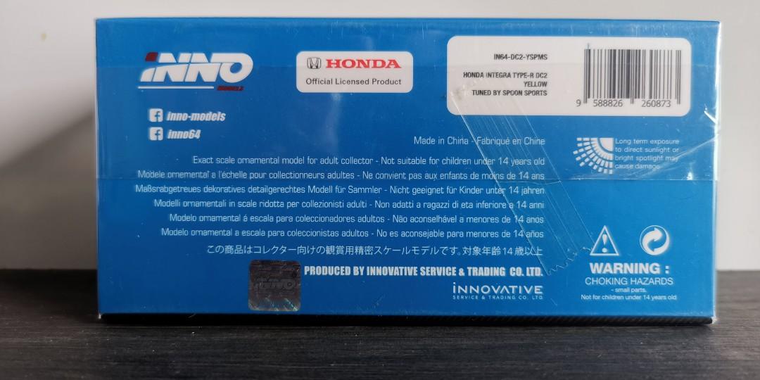 *Reserved* 1/64 Inno Model Spoon Honda Integra Type-R DC2 (Yellow ...