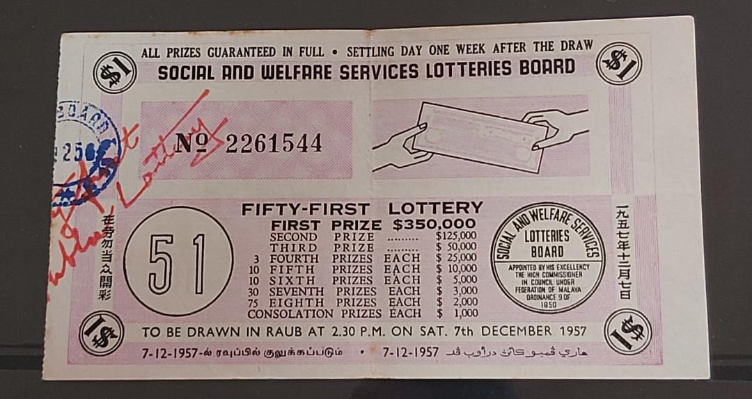 1957 merdeka year Malaya Malaysia lottery ticket, Hobbies & Toys ...
