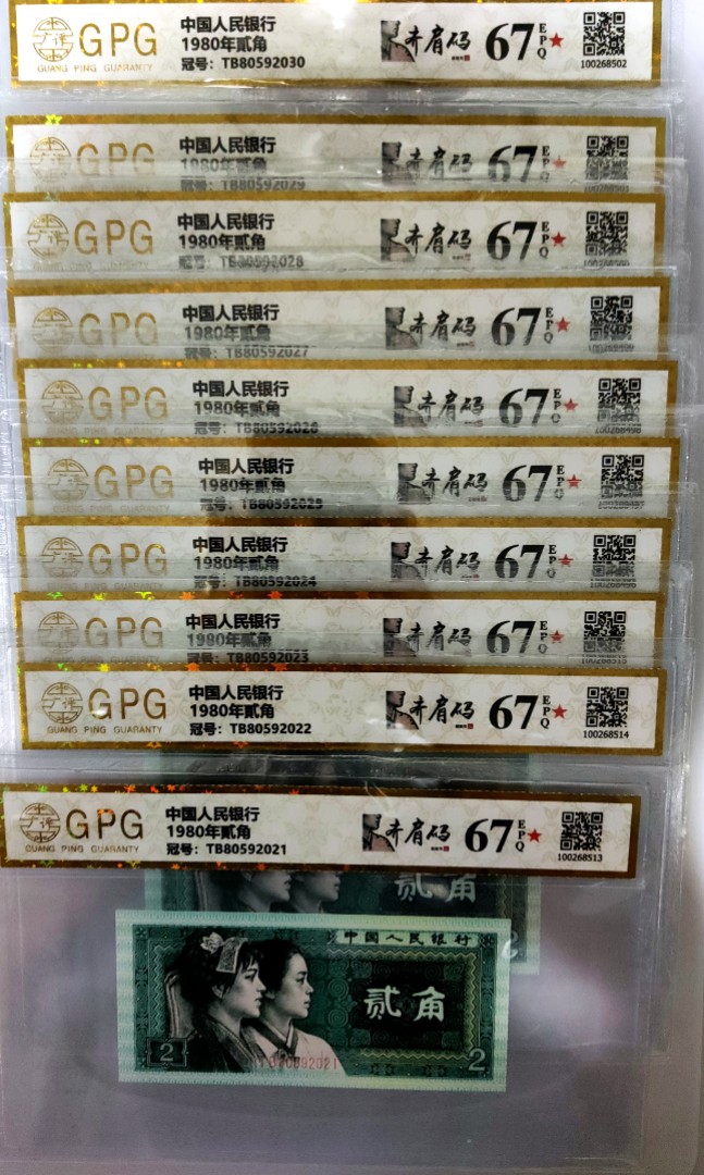 1980 CHINA ER JIAO 貮角 RMB, Hobbies & Toys, Memorabilia & Collectibles ...