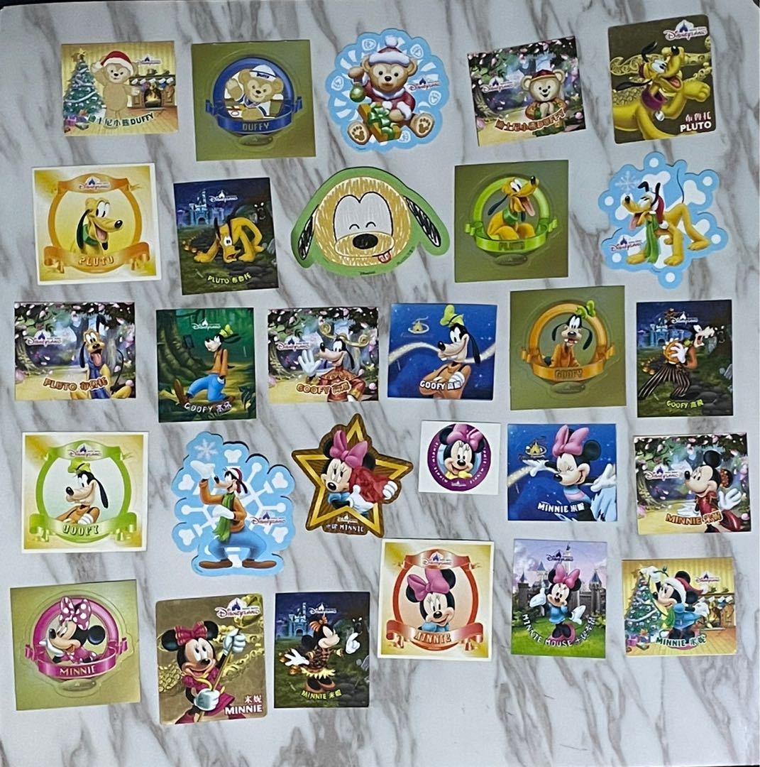 香港迪士尼貼紙 達菲 布魯托 高飛 米妮 Duffy Pluto Gloofy Minnie 系列, 興趣及遊戲, 玩具 & 遊戲類 ...