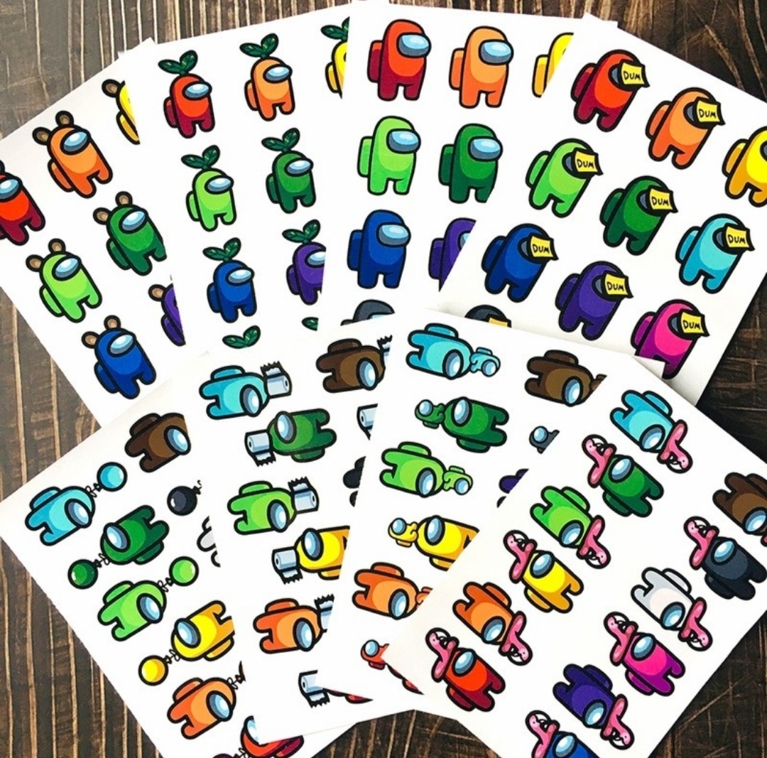 Among us Stickers, Hobbies & Toys, Stationery & Craft, Art & Prints on ...