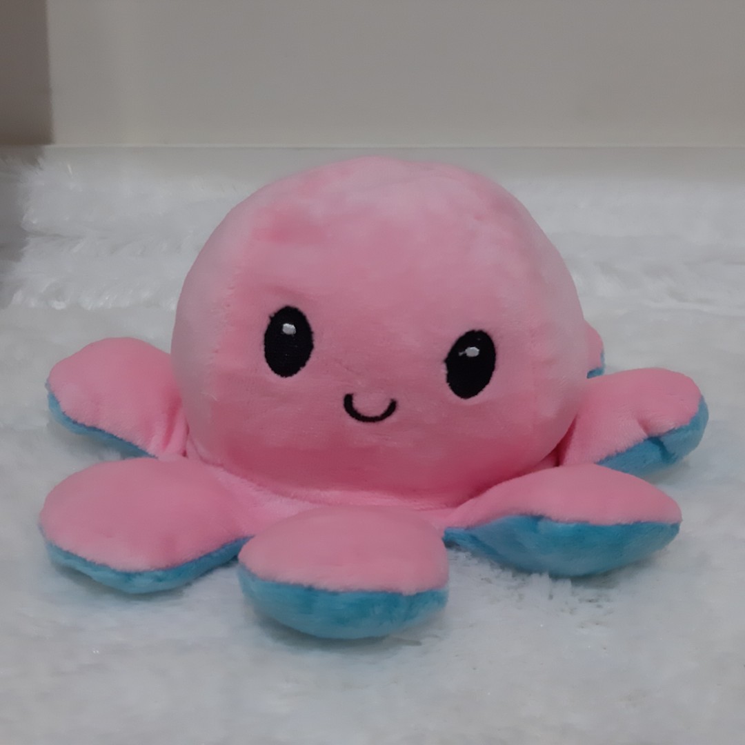 Boneka Gurita Reversible Octopus Doll Tiktok, Bayi & Anak, Mainan ...