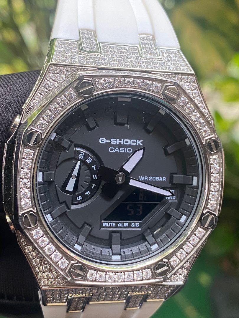 Casio Watch ap mod crystal full diamond luxury look GA2100 ga2110 ga ...