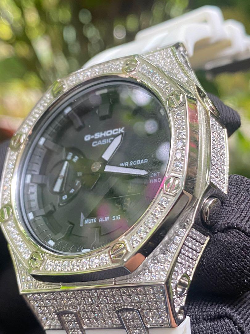 Casio Watch ap mod crystal full diamond luxury look GA2100 ga2110 ga ...