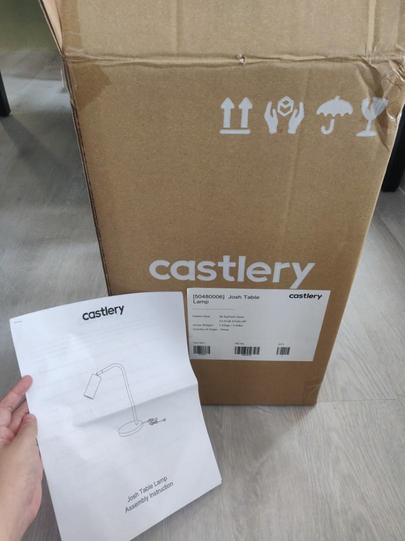 Castlery Josh table lamp, Furniture & Home Living, Lighting & Fans ...