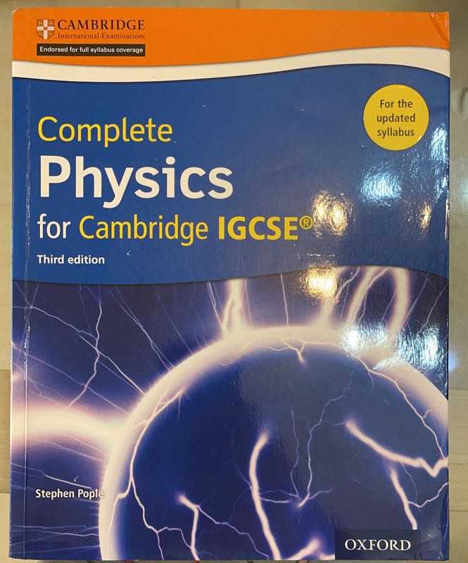 Complete Physics for Cambridge IGCSE (3rd Edition), 興趣及遊戲, 書本 & 文具, 書本及雜誌 - 補充練習 - Carousell