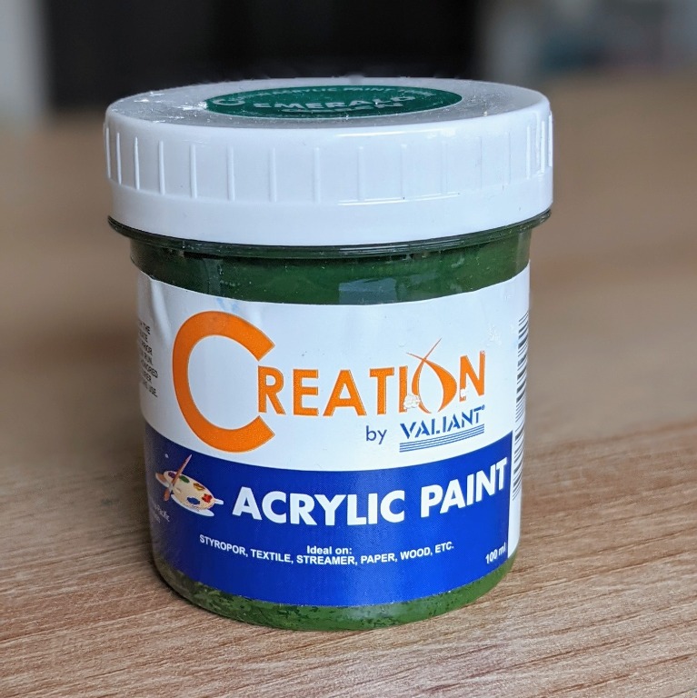 Creation Acrylic paint by Valiant, Emerald Green, 100ML, Hobbies & Toys ...