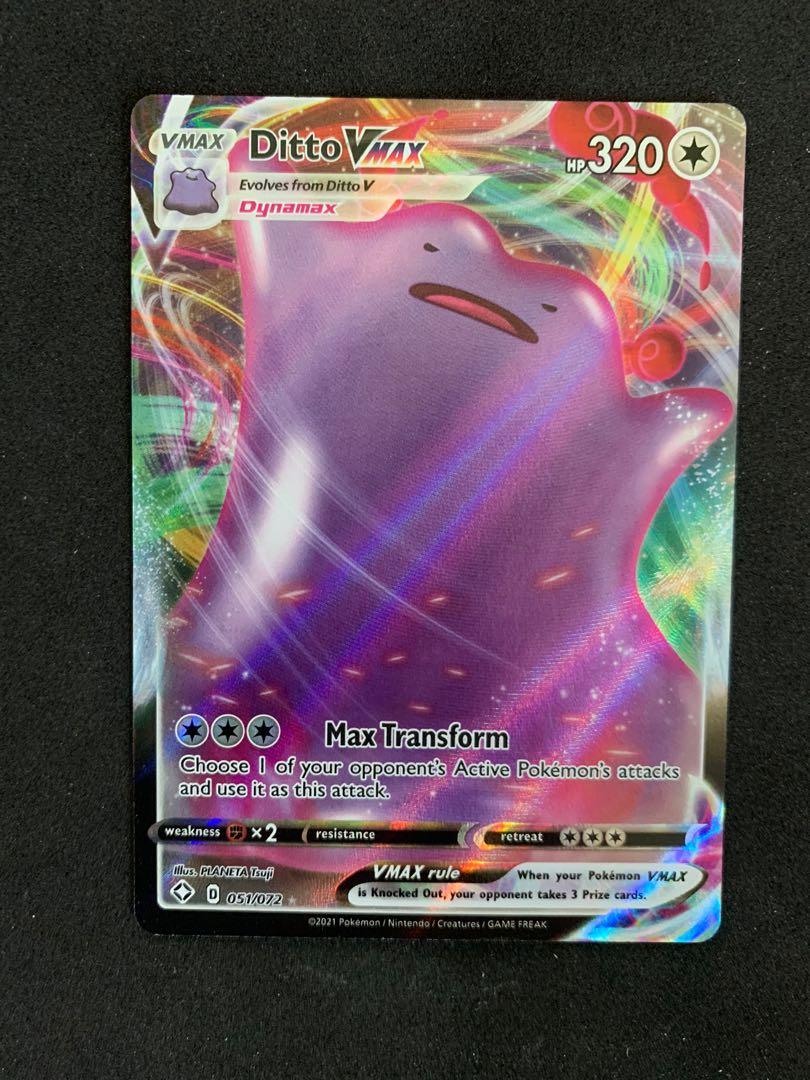 Ditto Vmax Shiny Fates Pokemon TCG Card Game, Hobbies & Toys, Toys ...