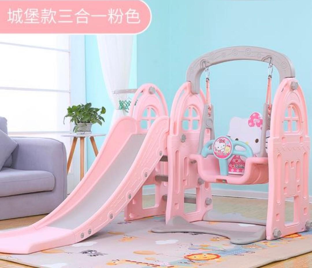 Hello Kitty Slide and Swing Playground, Babies & Kids, Baby Nursery ...