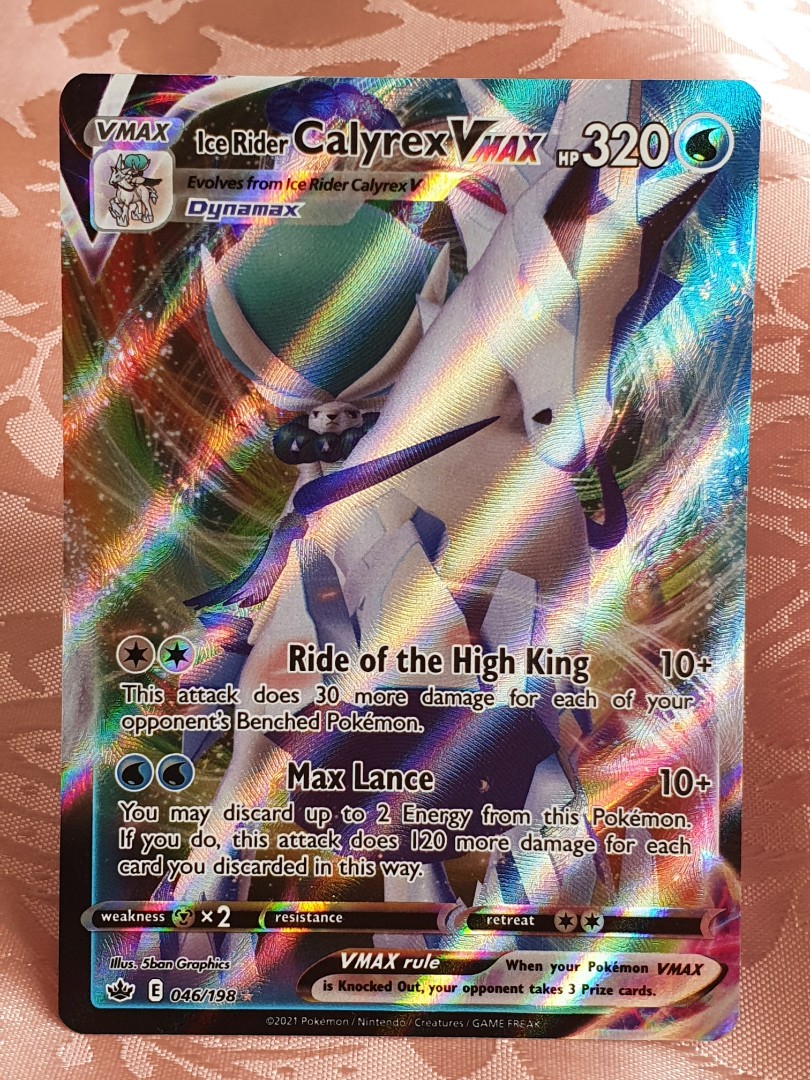 Ice Rider Calyrex Vmax 46/198 Chilling Reign, Hobbies & Toys, Toys ...