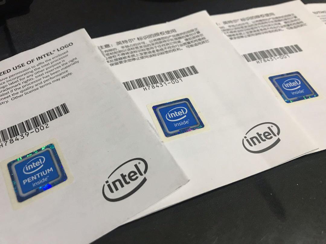 Intel Stickers Computers And Tech Parts And Accessories Computer Parts On Carousell