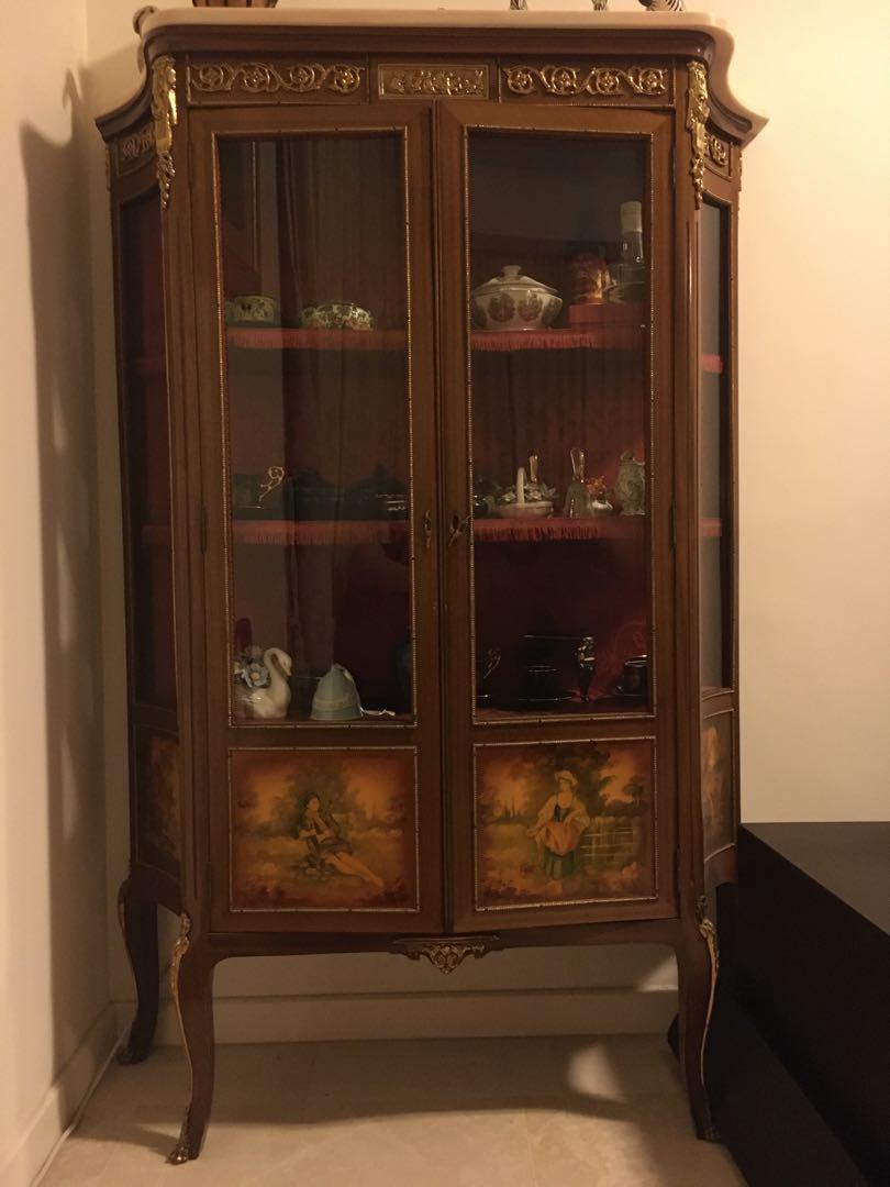 Italian antique display cabinet, Furniture & Home Living, Furniture ...