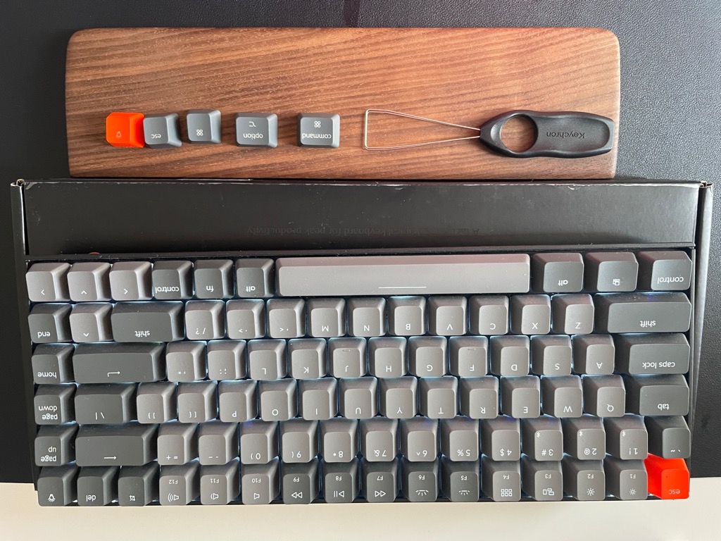 Keychron K2 v2 Wireless Mechanical Keyboard (White Backlight and Brown ...