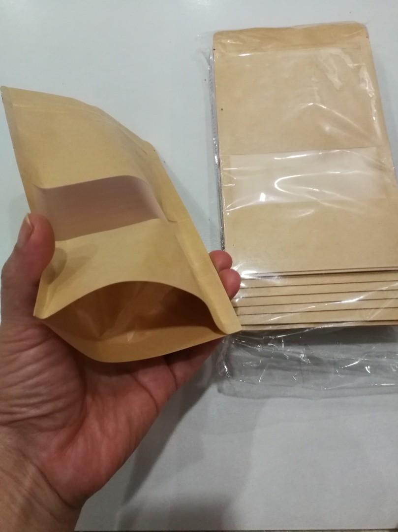 Kraft Paper Bag - zip lock, Everything Else on Carousell