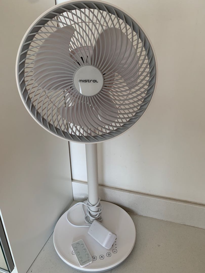 Mistral 10’ DC standing fan with remote control, Furniture & Home ...