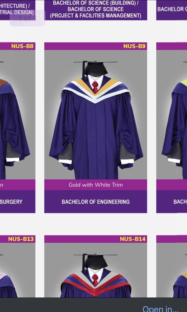 NUS graduation gown. Social sciences. Engineering, Everything Else on ...