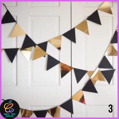 Party Flags Banderitas Chevron Stripes Plain Mini Happy Birthday ...