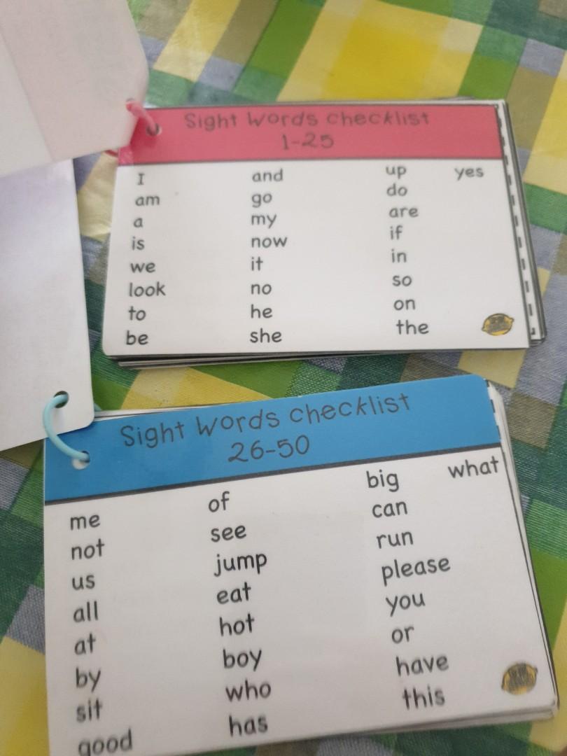 Sight words Fluency reading cards, Everything Else on Carousell