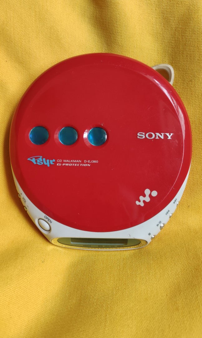 Sony CD Walkman D-EJ360 Red Audio Music Player Discman with Nice serial ...