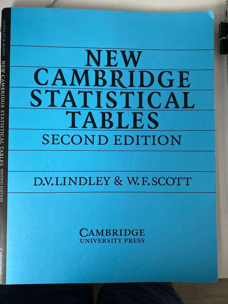 Statistical tables book, Hobbies & Toys, Books & Magazines, Textbooks ...