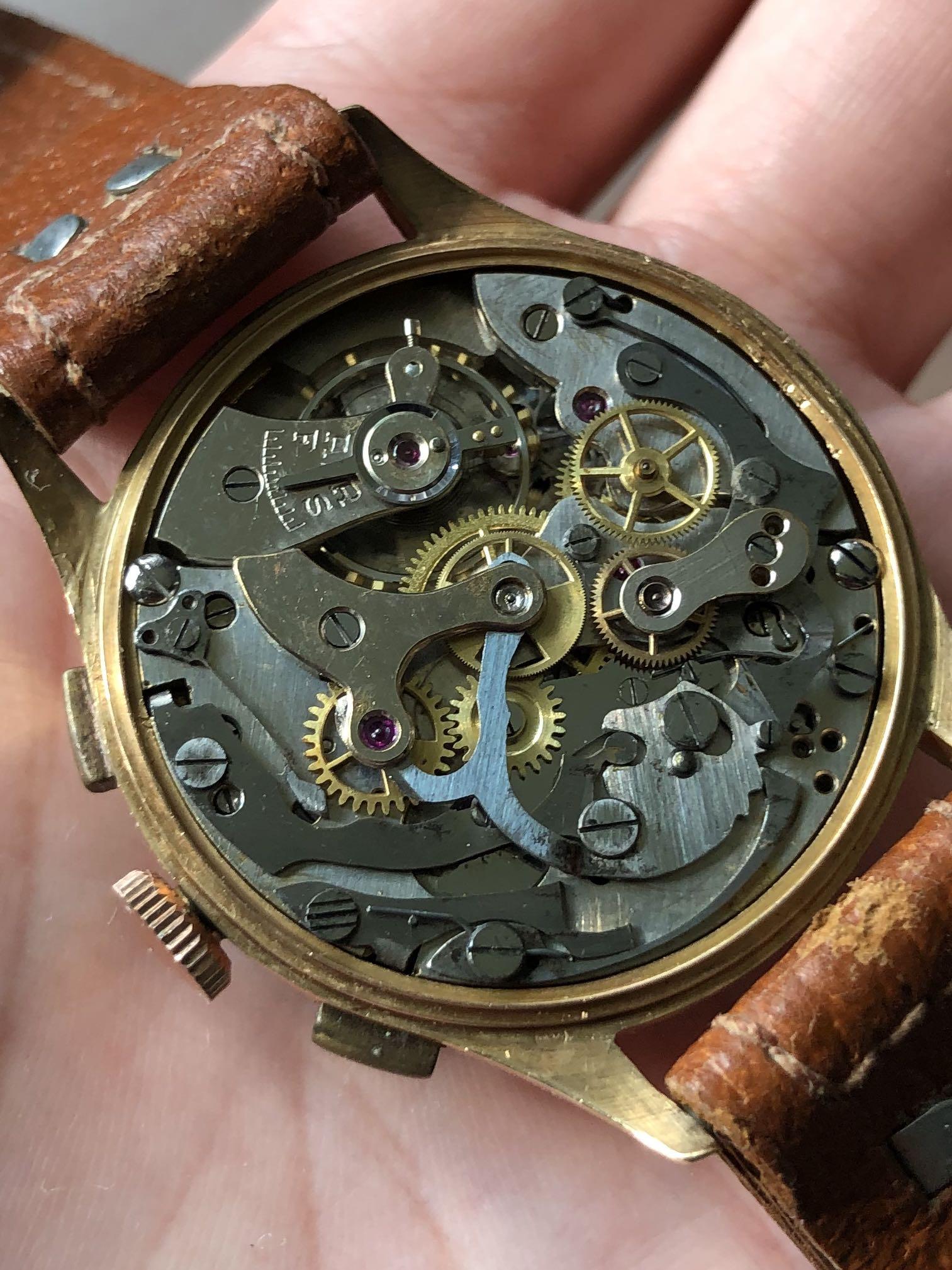 Texa Pink Gold Antimagnetic Chronograph Vintage Watch Faraday Cage Rare ...