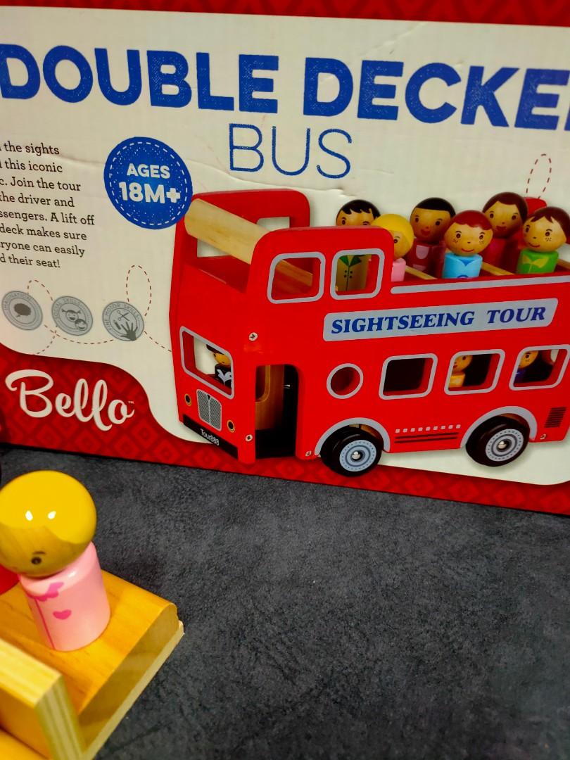 Toys : Bello wooden London double decker bus with passengers, Hobbies ...