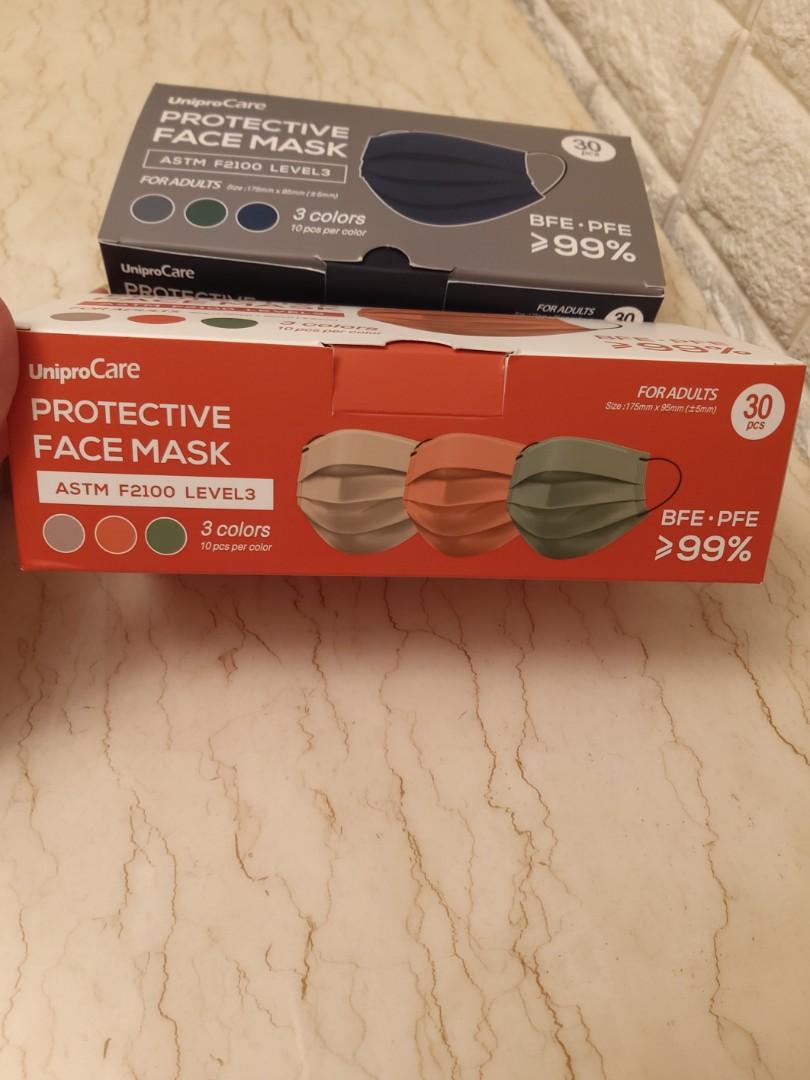 UniproCare Level 3口罩, 健康及營養食用品, 口罩、面罩 - Carousell