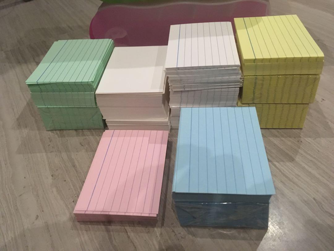 Flash card box + cards for vocabulary drills - 2 sets, Hobbies & Toys ...