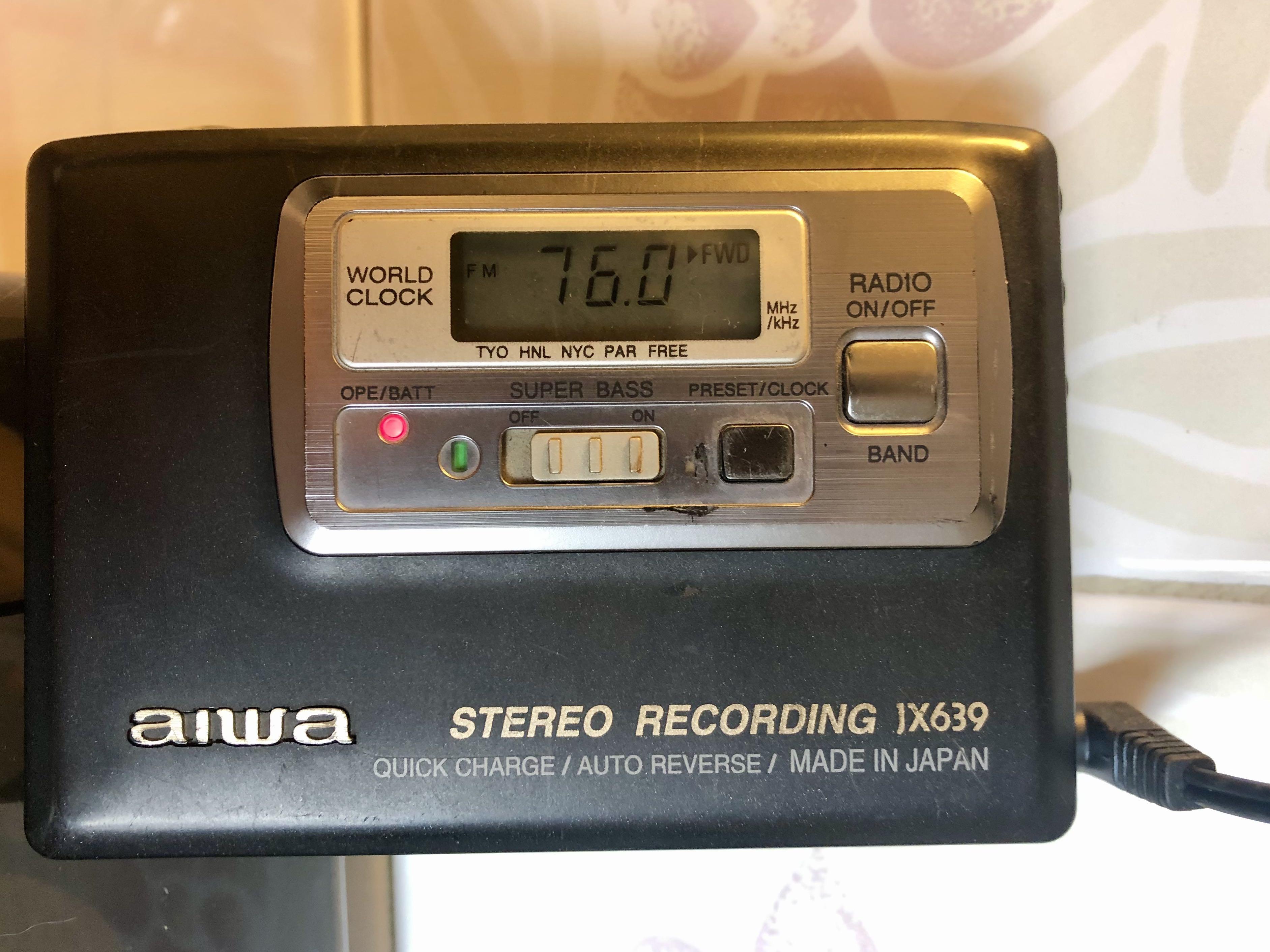 Very Rare Aiwa AM/FM Auto Reverse Stereo Cassette Recorder HS-JX609 HS-JX639 Full Box & Papers ...