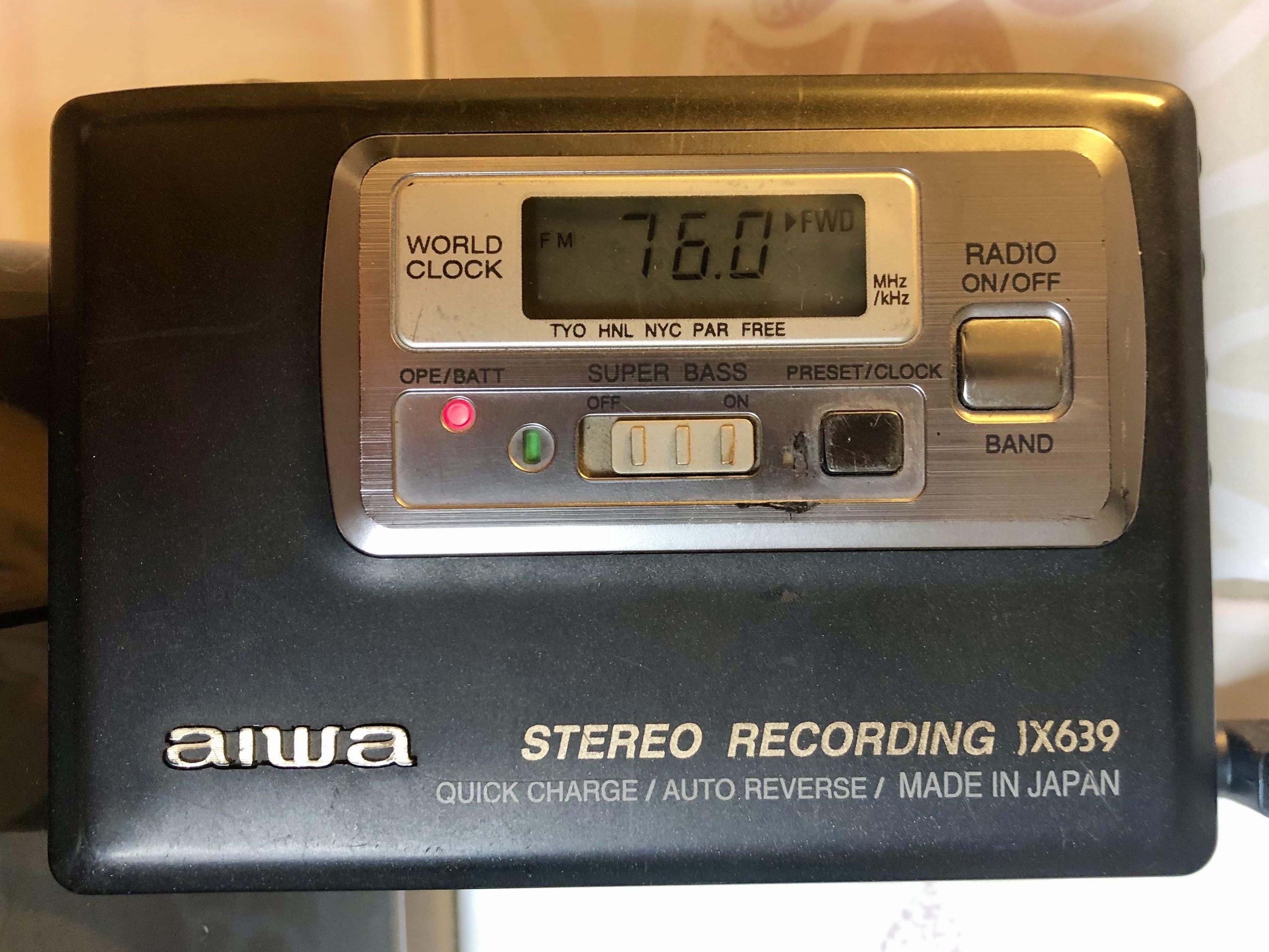 Very Rare Aiwa AM/FM Auto Reverse Stereo Cassette Recorder HS-JX609 HS-JX639 Full Box & Papers ...
