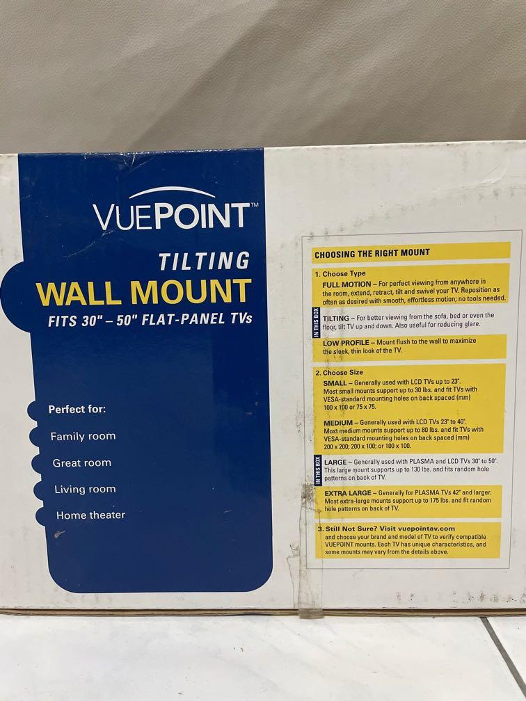 Vuepoint tIlting wall mount, TV & Home Appliances, TV & Entertainment ...