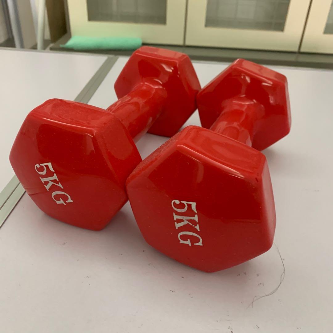 5kg weights in Red, Sports Equipment, Exercise & Fitness, Weights ...