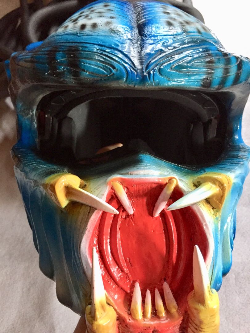 Blue Alien Helmet, Motorbikes, Motorbike Parts & Accessories, Helmets ...