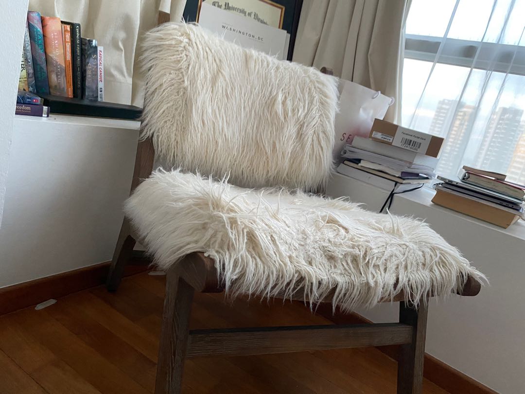 Boho Chic Shaggy Chair, Furniture & Home Living, Furniture, Chairs on ...