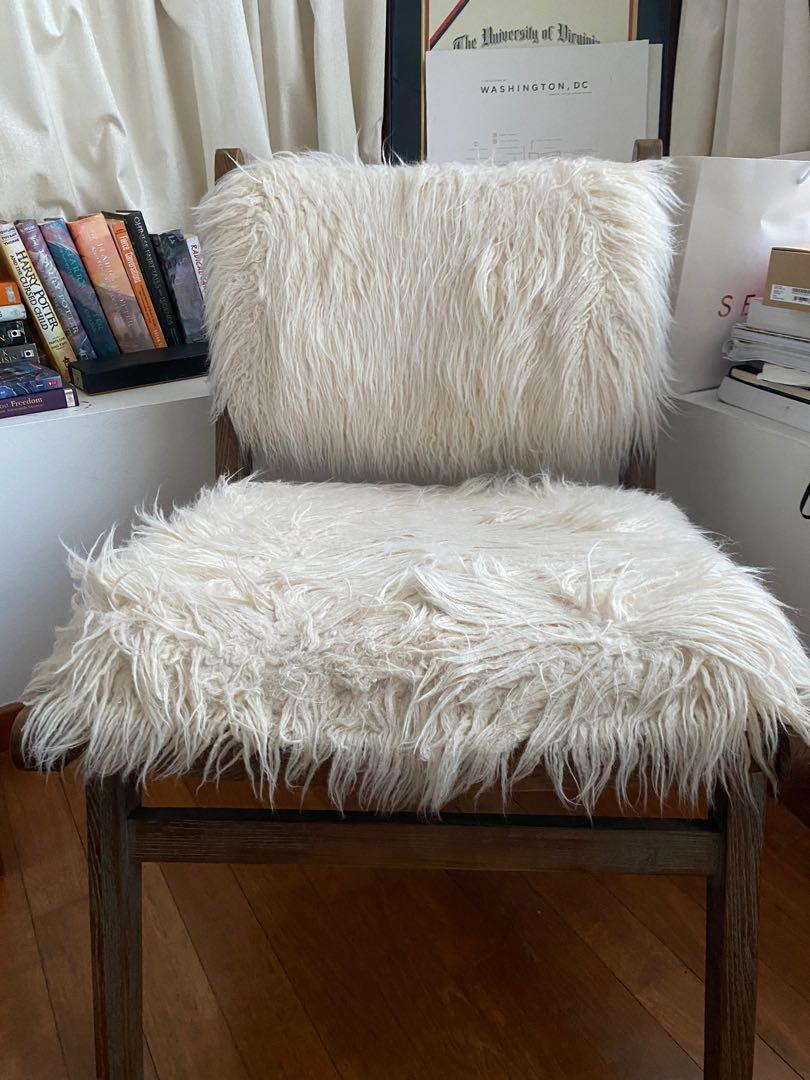 Boho Chic Shaggy Chair, Furniture & Home Living, Furniture, Chairs on ...