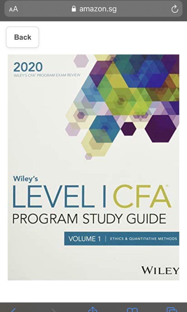 Wiley CFA Level 1 study guide book (2020 Lvl 1 Vol 1-5) , Hobbies ...