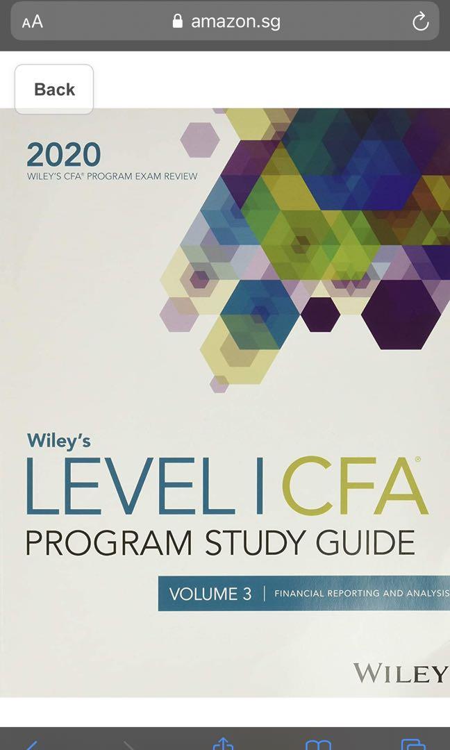 Wiley CFA Level 1 study guide book (2020 Lvl 1 Vol 1-5) , Hobbies ...