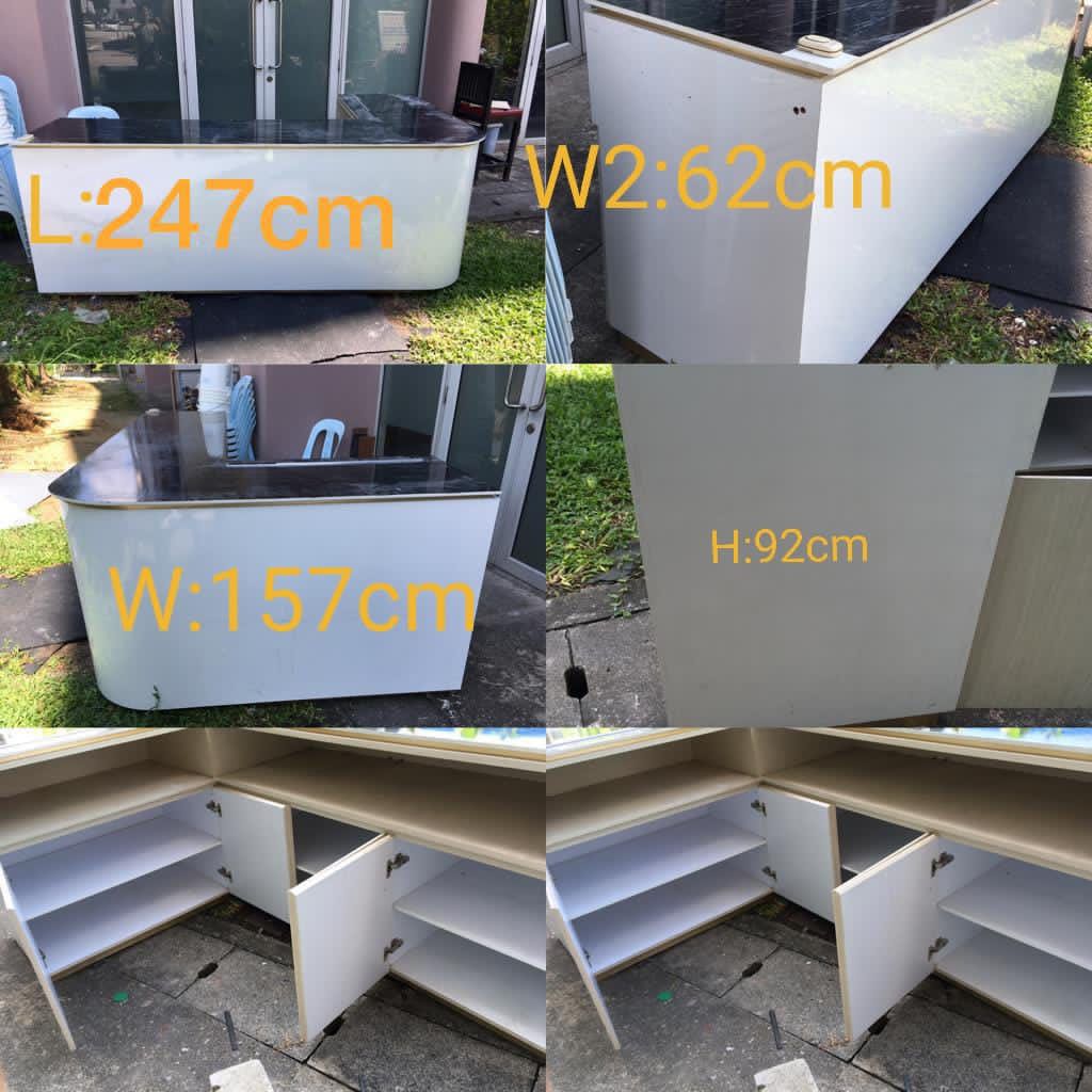 Custom Made L-Shapes Counter Table, Furniture & Home Living, Furniture ...