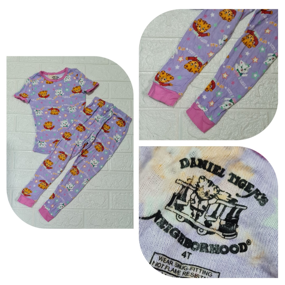 DANIEL TIGERS | Girl Kids Terno Pajamas, Babies & Kids, Babies & Kids ...